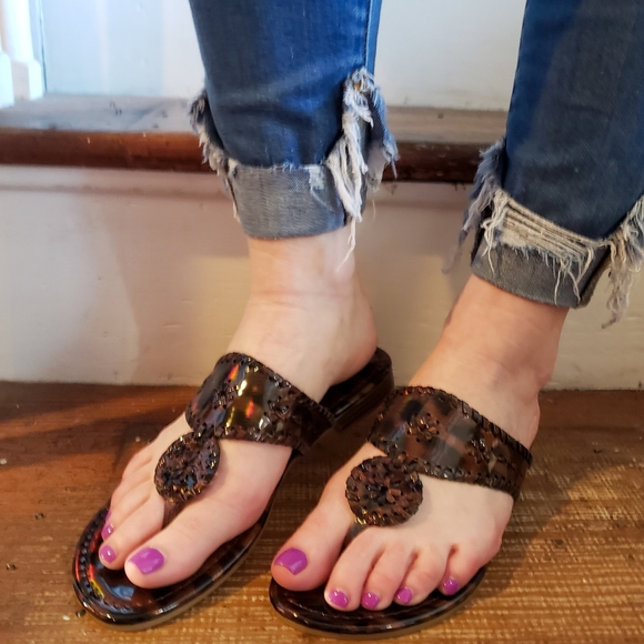 Pierre Dumas | Shoes | Tortoise Shell Iridescent Sheen Sandals | Poshmark